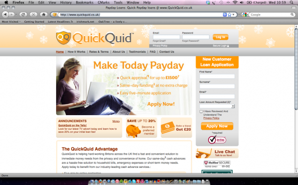 Mark Robinson | Dodgy Organisations: Quickquid.co.uk