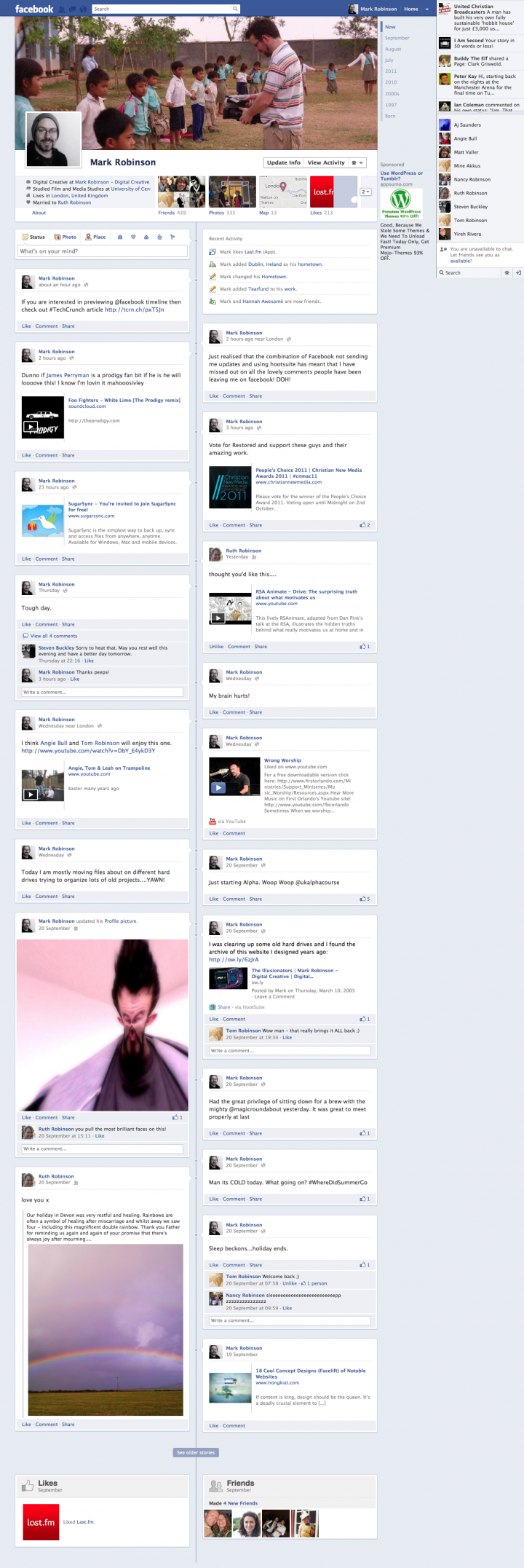 Mark Robinson | Facebook timeline screenshot